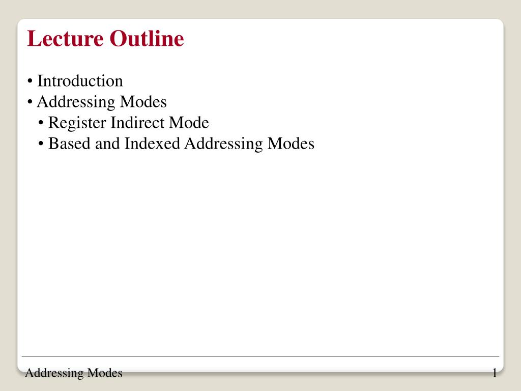 PPT - Assembly Language Lecture 9 (Array and Addressing Modes ... PPT - Assembly Language Lecture 9 (Array and Addressing Modes ...