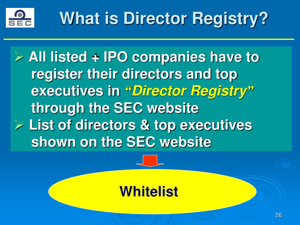 PPT - Corporate Governance Development in Thailand: Regulatory ...