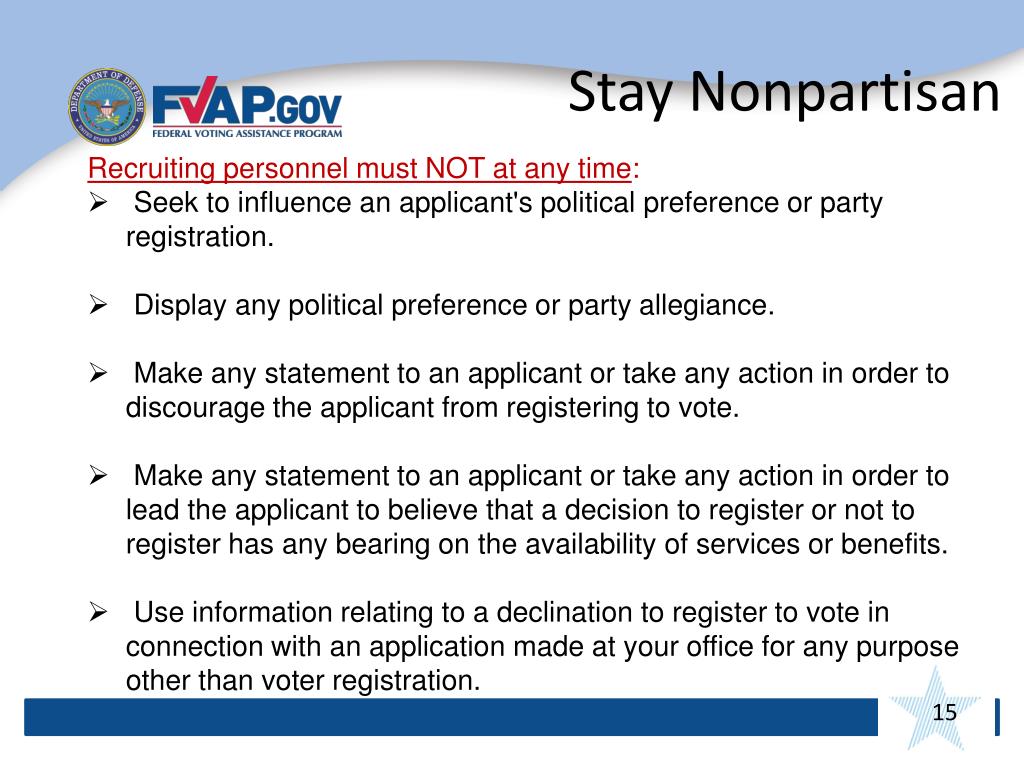 PPT - Recruiters and Voting Recruiting Offices as Voter Registration ...