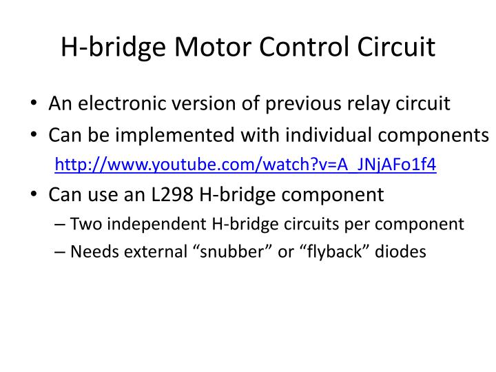 PPT - DC Motors, Stepper Motors, H-bridges PowerPoint Presentation - ID ...