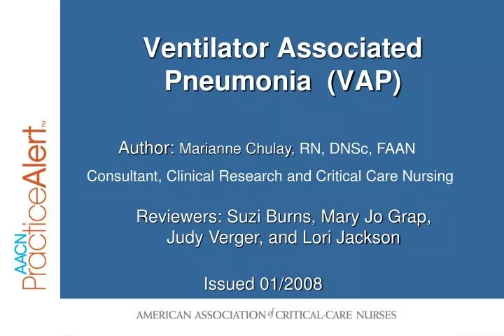 PPT - Ventilator Associated Pneumonia (VAP) PowerPoint Presentation ...