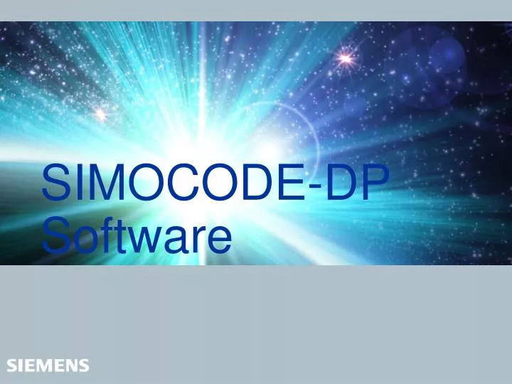 PPT - SIMOCODE-DP Software PowerPoint Presentation, free download - ID:3199991
