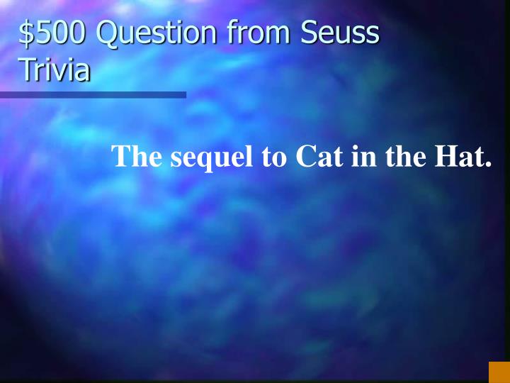PPT - DR. SEUSS JEOPARDY!! PowerPoint Presentation - ID:3200045