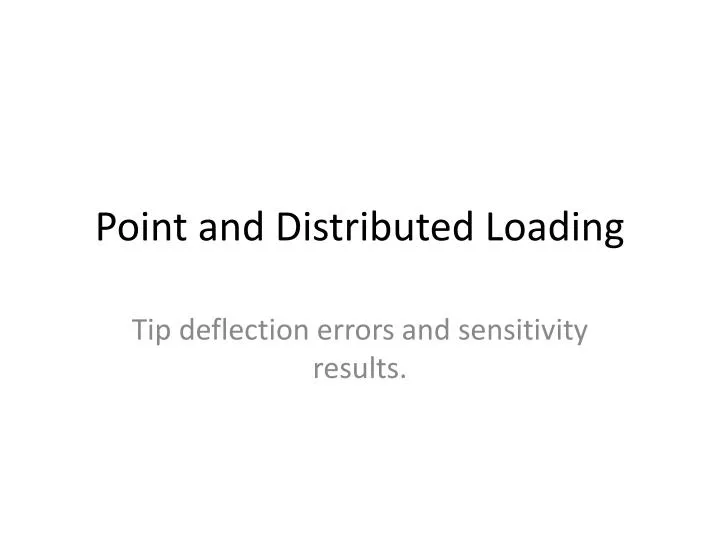 PPT - Point and Distributed Loading PowerPoint Presentation, free ...