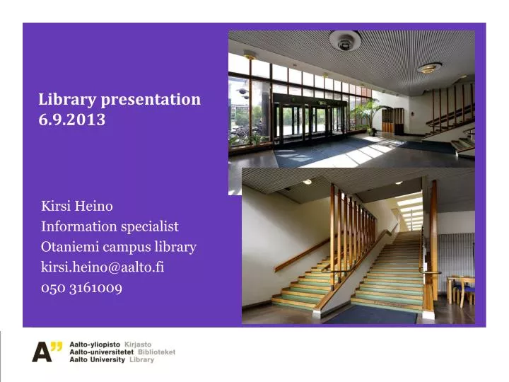 PPT - Library presentation 6.9.2013 PowerPoint Presentation, free ...