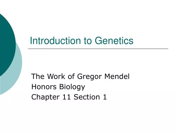 PPT - Introduction to Genetics PowerPoint Presentation, free download ...