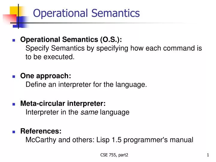 PPT - Operational Semantics PowerPoint Presentation, free download - ID ...