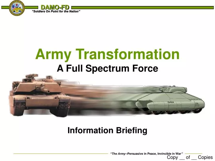 PPT - Army Transformation A Full Spectrum Force PowerPoint Presentation ...