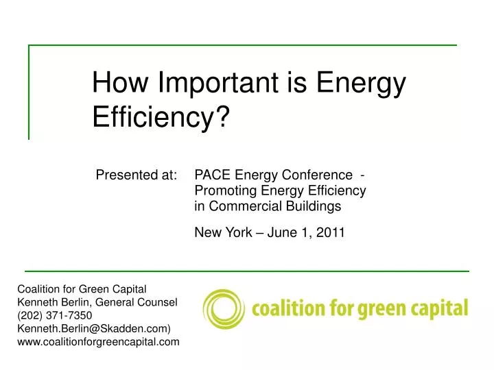 PPT - How Important is Energy Efficiency? PowerPoint Presentation, free ...
