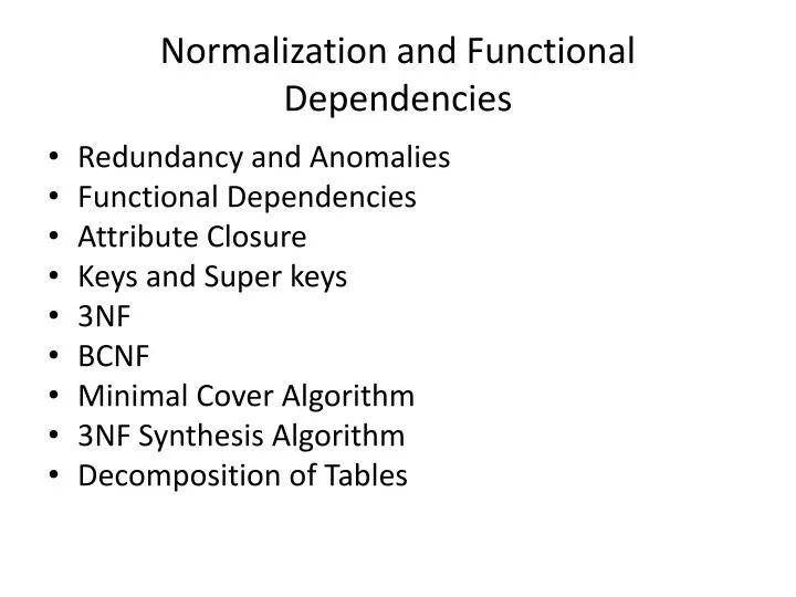 PPT - Normalization and Functional Dependencies PowerPoint Presentation ... PPT - Normalization and Functional Dependencies PowerPoint Presentation ...