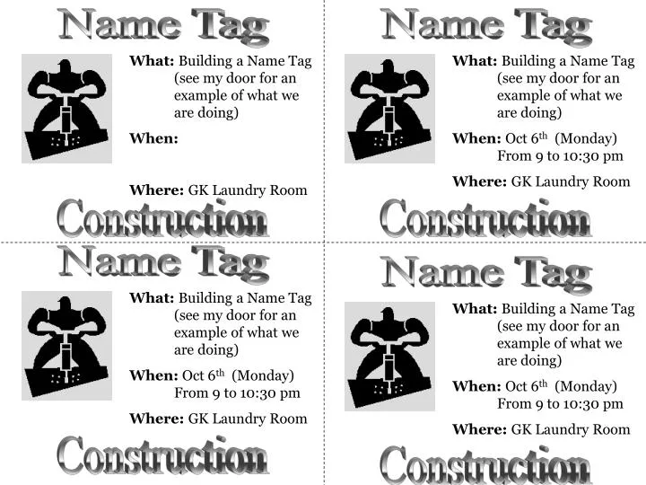 PPT - Name Tag PowerPoint Presentation, free download - ID:3201522