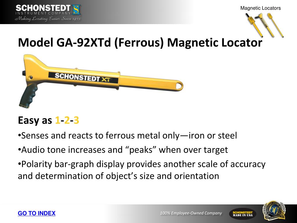PPT - PRODUCT OVERVIEW: Schonstedt Magnetic Locators PowerPoint ...