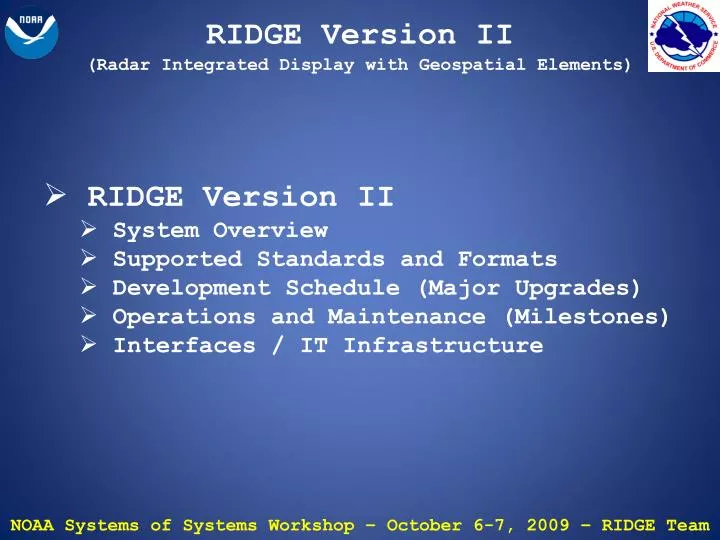 PPT - RIDGE Version II (Radar Integrated Display with Geospatial ...