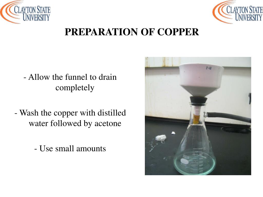 PPT - SURVEY OF CHEMISTRY LABORATORY I CHEM 1151L REACTIONS OF COPPER ...
