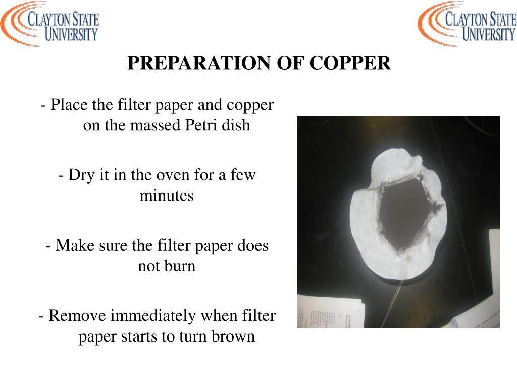 PPT - SURVEY OF CHEMISTRY LABORATORY I CHEM 1151L REACTIONS OF COPPER ...