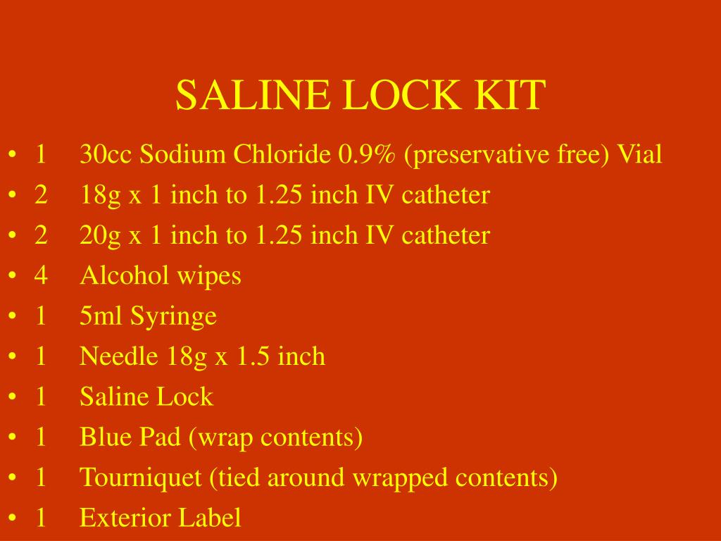 PPT - SALINE LOCK Presented By The Wayne County Medical Control Board ...