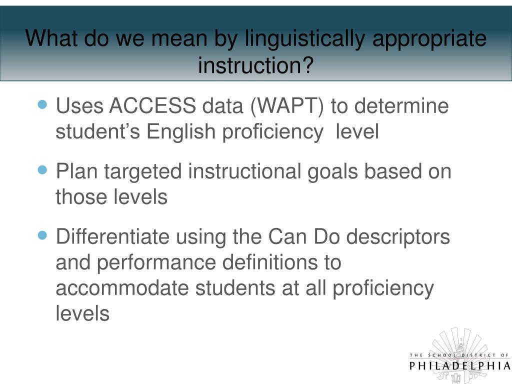 PPT - The School District of Philadelphia Office of Multilingual ...