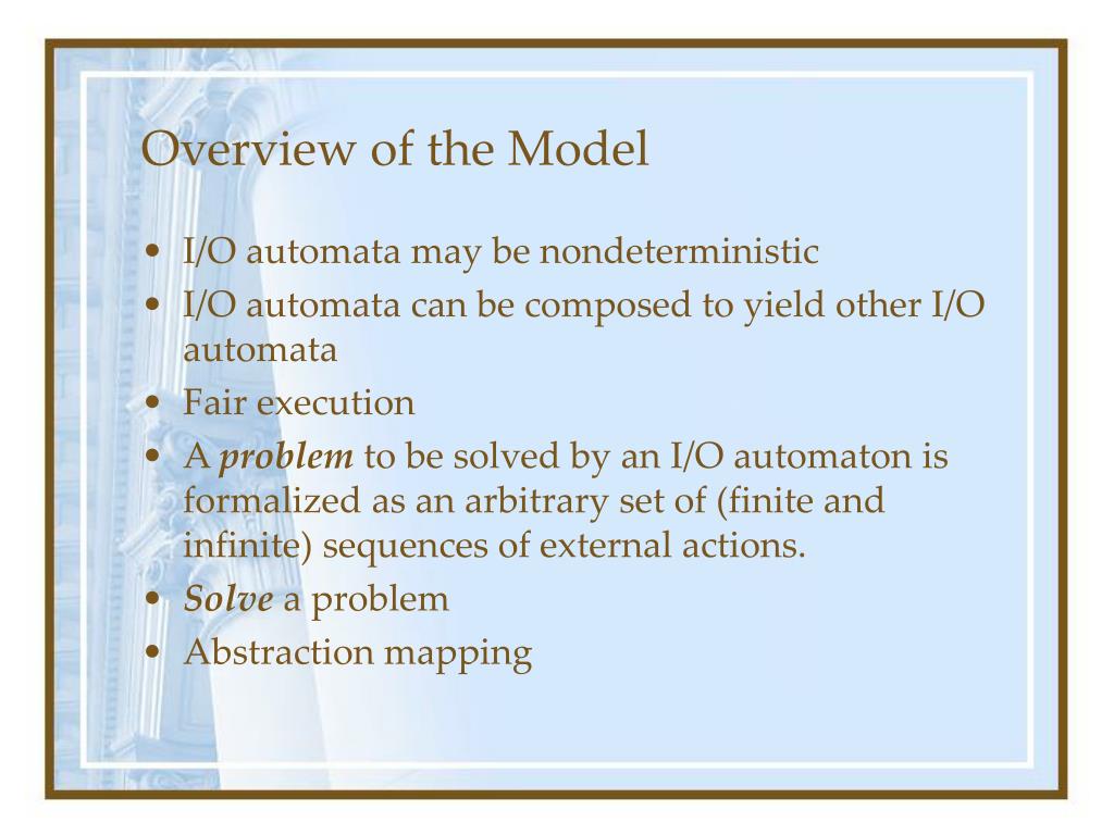 Ppt Introduction To Inputoutput Automata And Composition Techniques Powerpoint Presentation 2814