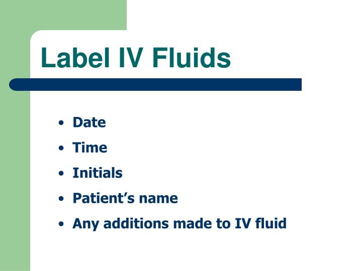 PPT - IV THERAPY PowerPoint Presentation - ID:3203931