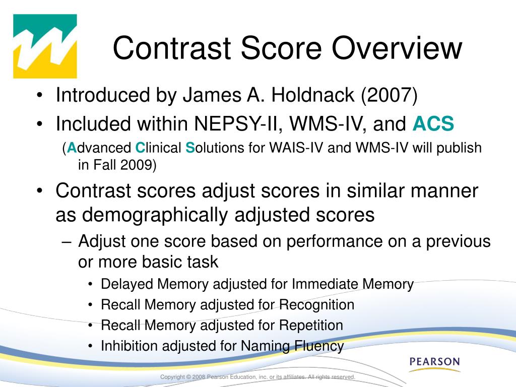 PPT - WMS-IV Wechsler Memory Scale - Fourth Edition Overview of ... PPT - WMS-IV Wechsler Memory Scale - Fourth Edition Overview of ...