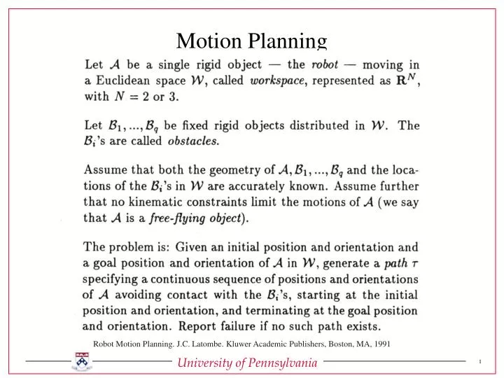 PPT - Motion Planning PowerPoint Presentation, free download - ID:3204106