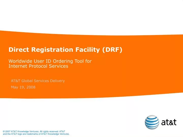 PPT - Direct Registration Facility (DRF) PowerPoint Presentation, free download - ID:3204225