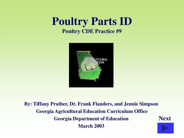 PPT - Poultry Parts ID Poultry CDE Practice #9 PowerPoint Presentation ...