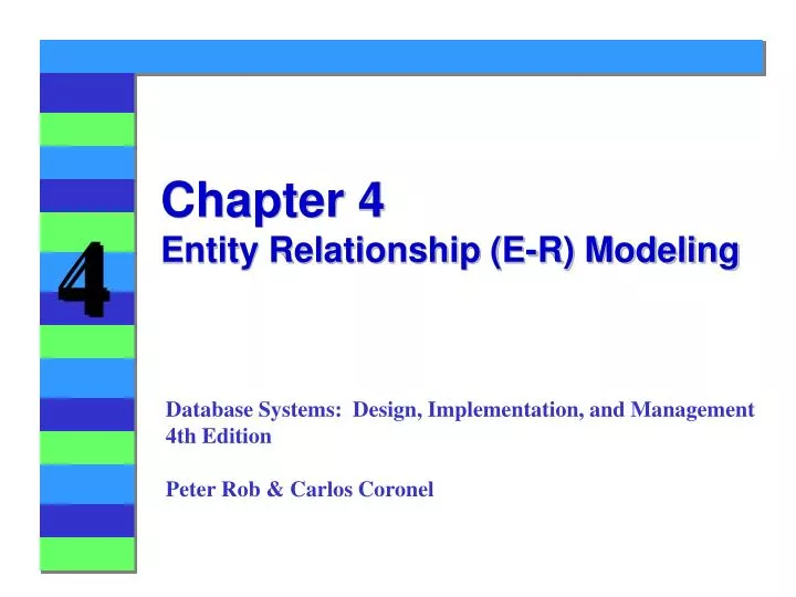 PPT - Chapter 4 Entity Relationship (E-R) Modeling PowerPoint ...