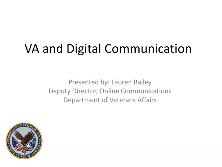 PPT - VA and Digital Communication PowerPoint Presentation, free ...