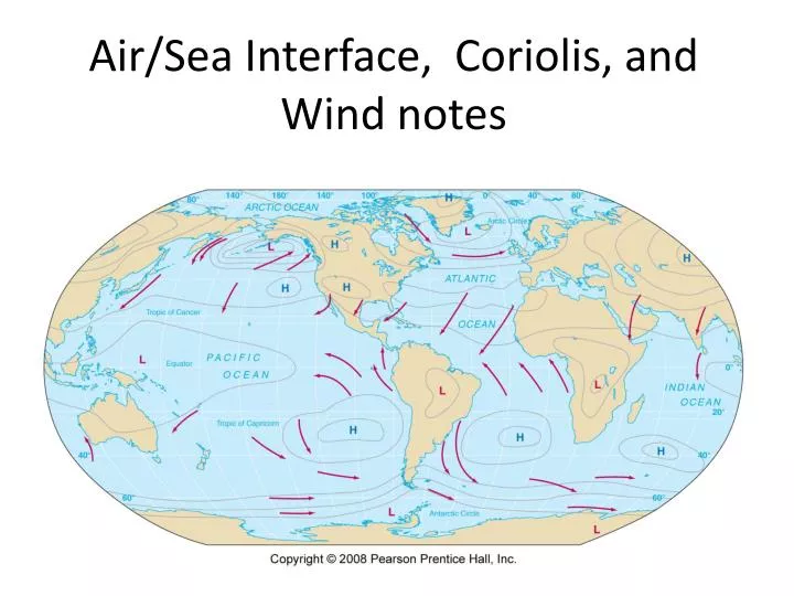 PPT - Air/Sea Interface, Coriolis , and Wind notes PowerPoint ...