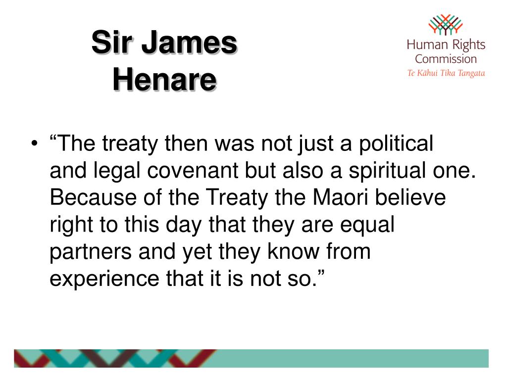 PPT - Te Mana I Waitangi: Human Rights & The Treaty of Waitangi ...