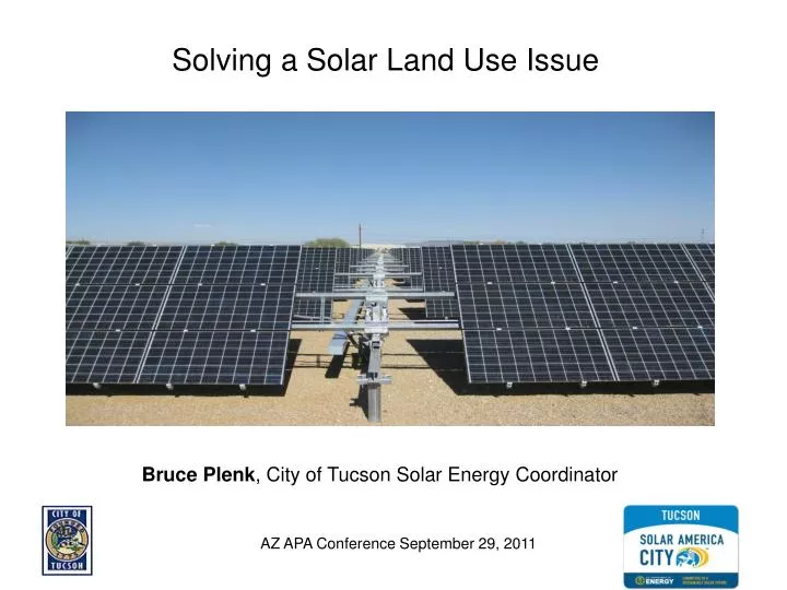 PPT - Solving a Solar Land Use Issue PowerPoint Presentation, free ...