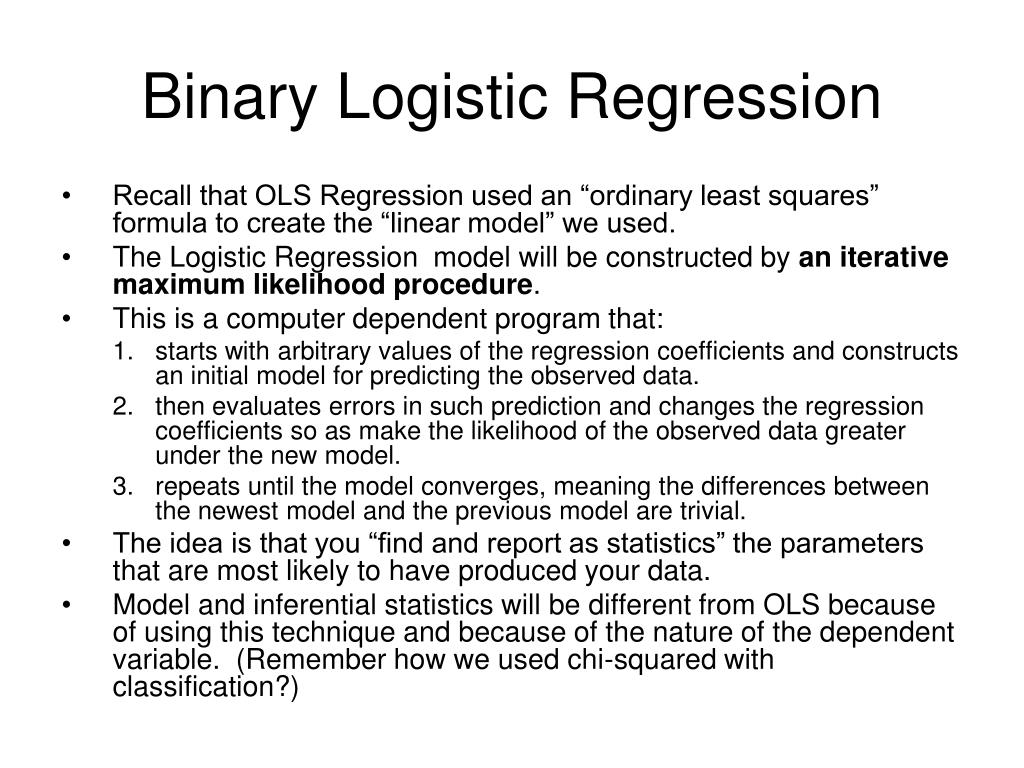 PPT Binary Logistic Regression PowerPoint Presentation Free Download