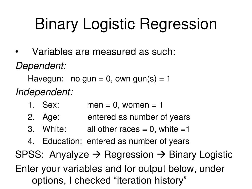 PPT Binary Logistic Regression PowerPoint Presentation Free Download