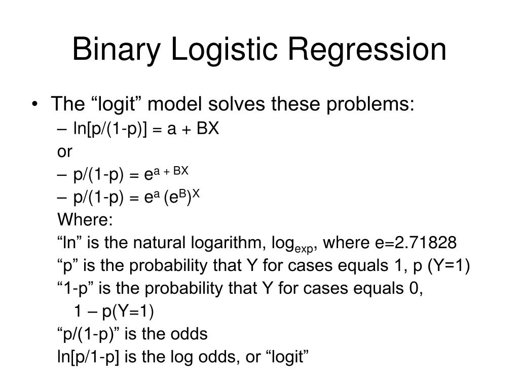 PPT Binary Logistic Regression PowerPoint Presentation Free Download
