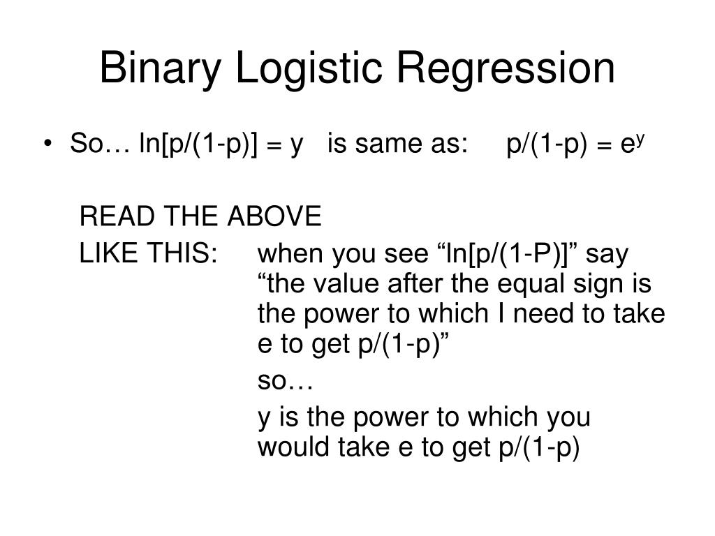 PPT Binary Logistic Regression PowerPoint Presentation Free Download