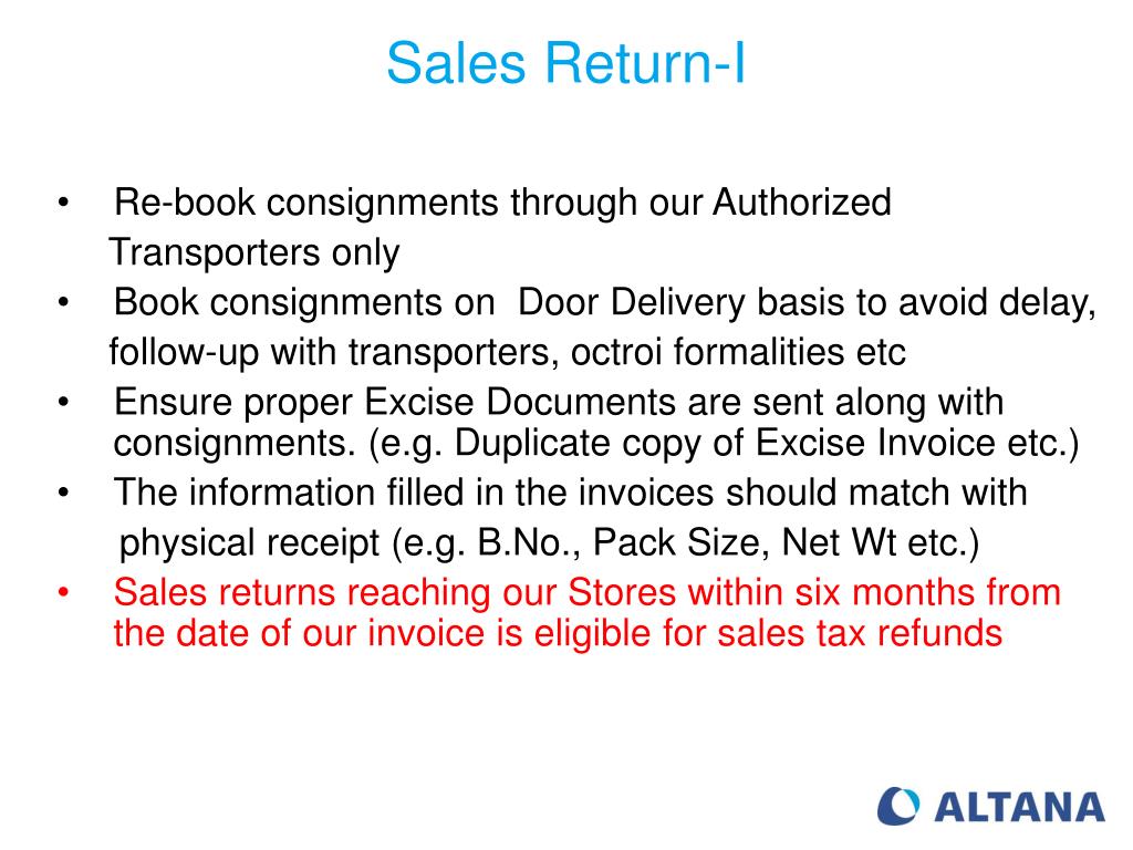 PPT - Dos & Don'ts of Logistics Sales Tax form collection Sales Returns ...