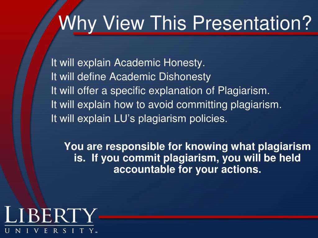 PPT - Academic Honesty, Academic Dishonesty, and Plagiarism: What ...