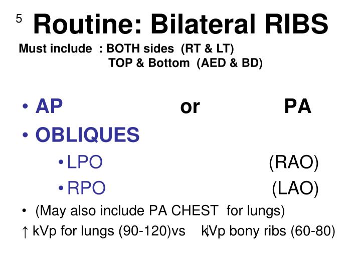 PPT - PA -anterior side BEST SEEN AP -posterior side BEST SEEN ...