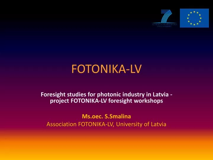 PPT - FOTONIKA-LV PowerPoint Presentation, free download - ID:3207302