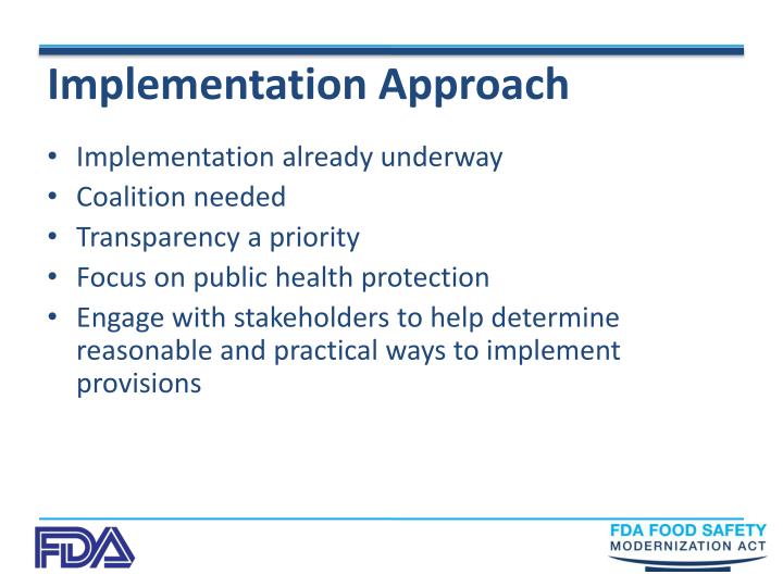 PPT - Overview FDA Food Safety Modernization Act PowerPoint ...