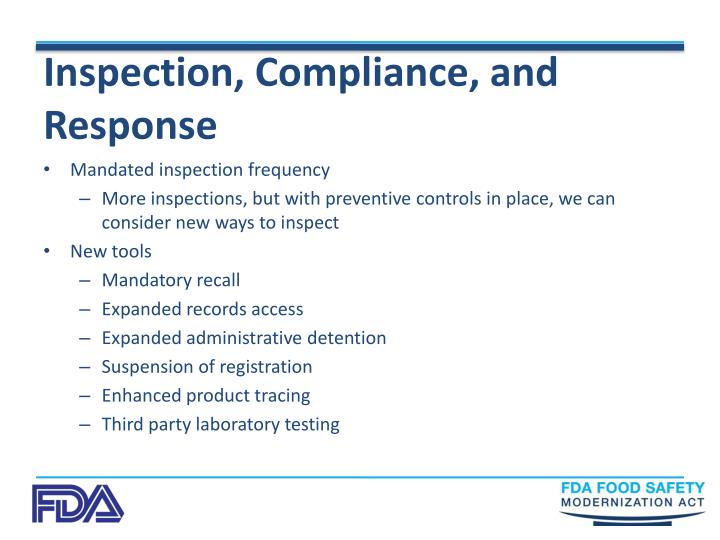 PPT - Overview FDA Food Safety Modernization Act PowerPoint ...