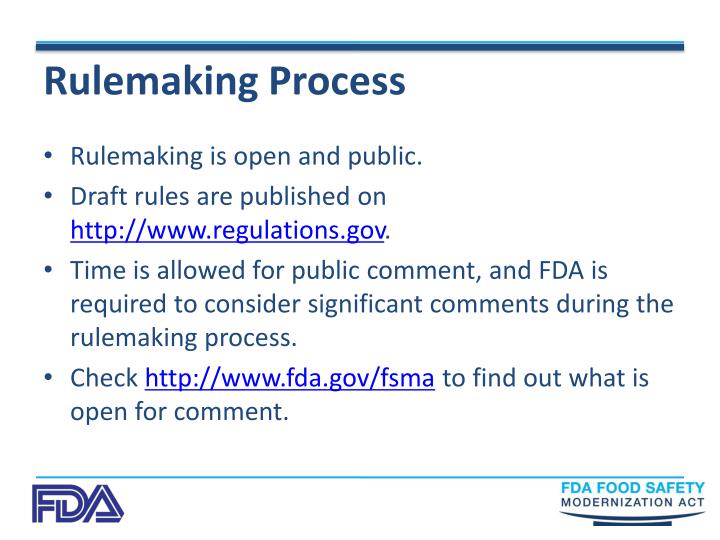 PPT - Overview FDA Food Safety Modernization Act PowerPoint ...