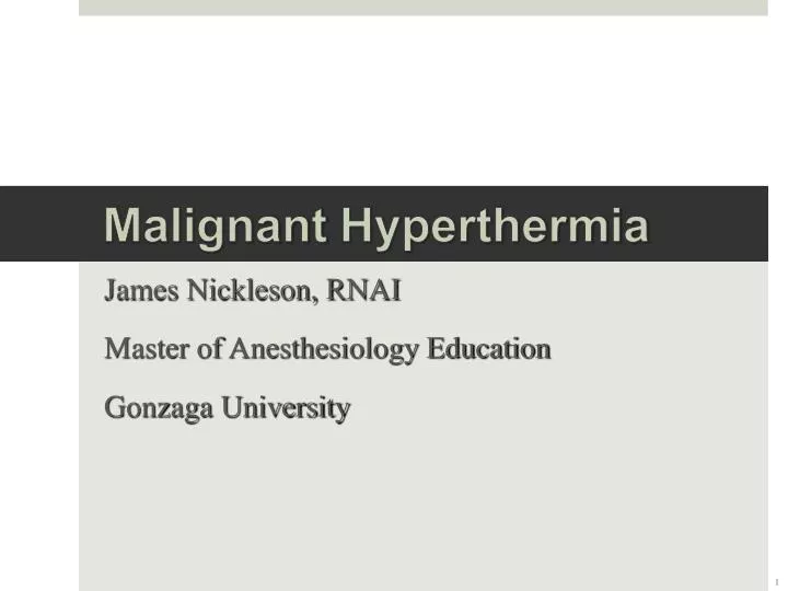 PPT - Malignant Hyperthermia PowerPoint Presentation, free download - ID:3207756