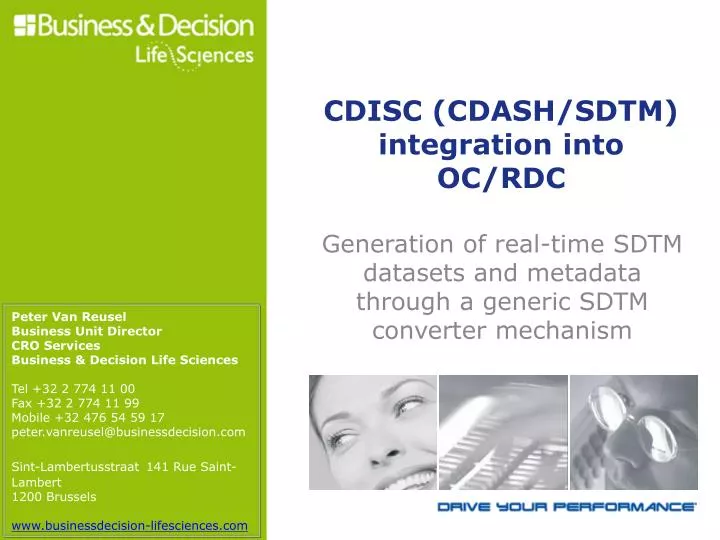 PPT - CDISC (CDASH/SDTM) integration into OC/RDC PowerPoint ...