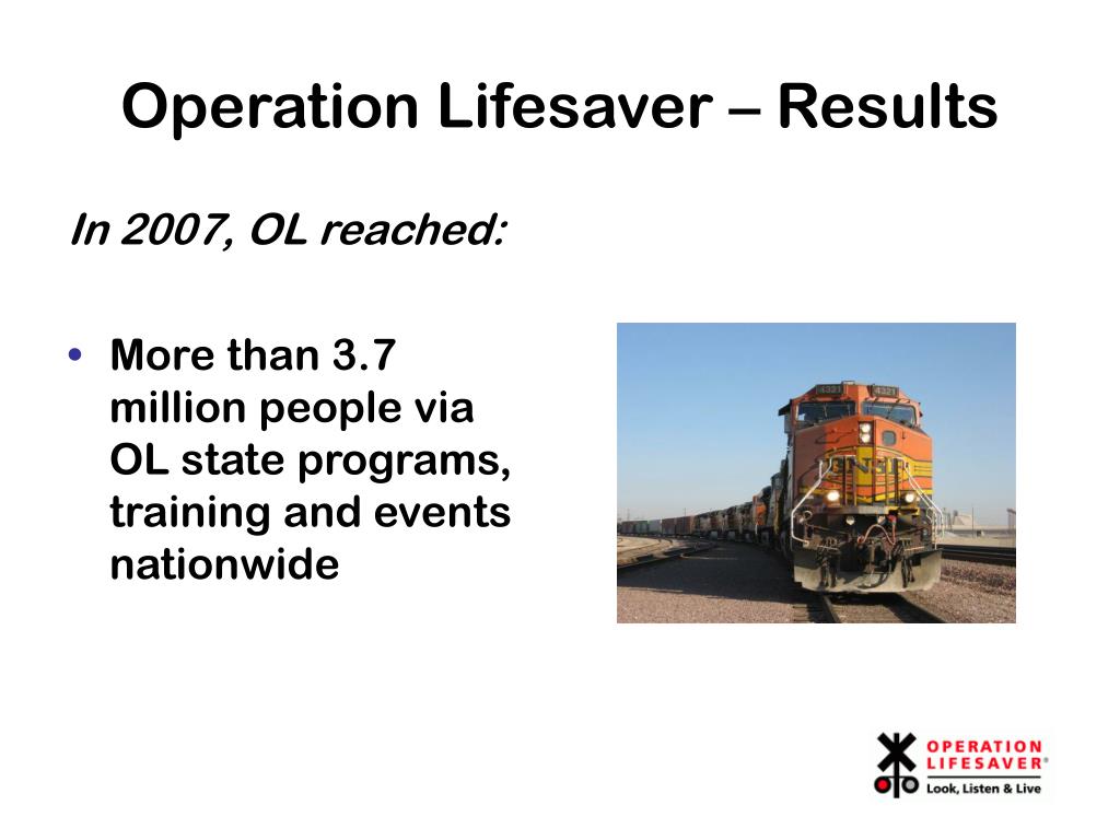PPT - Operation Lifesaver: Education’s Role in Highway-Rail Safety ...