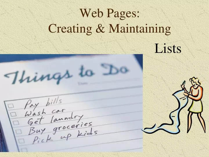 PPT - Web Pages: Creating & Maintaining PowerPoint Presentation, free ... PPT - Web Pages: Creating & Maintaining PowerPoint Presentation, free ...