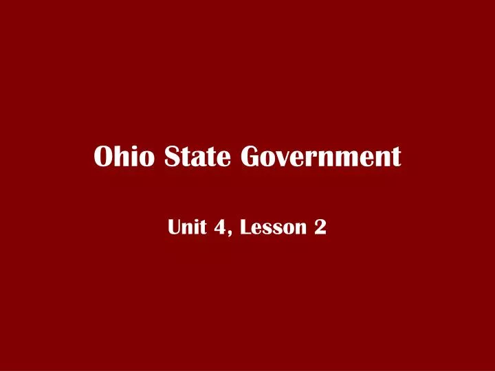 PPT - Ohio State Government PowerPoint Presentation, free download - ID ...