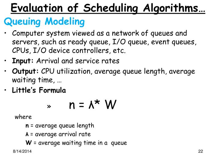 PPT - Operating Systems CPU Scheduling Algorithms PowerPoint ...