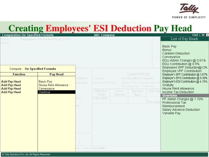 PPT - Payroll in Tally.ERP 9 Payroll in Tally.ERP 9 PowerPoint ...